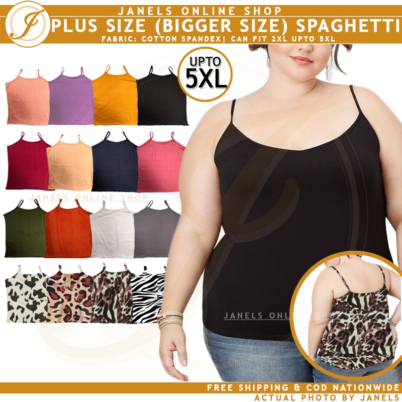 PLUS SIZE 2XL upto 5XL Spaghetti Sando Top Sleeveless Top Camisole ...