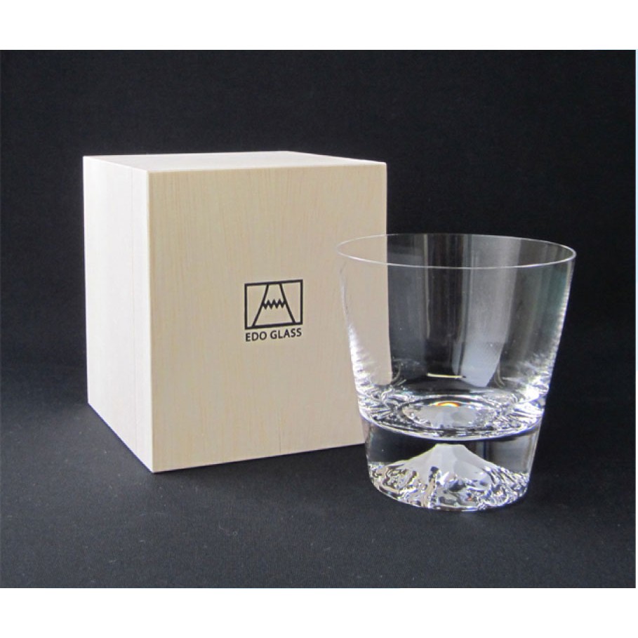 Made In Japan Edo Glass Tajima Mount Fuji Whiskey TG15-015-R (With ...
