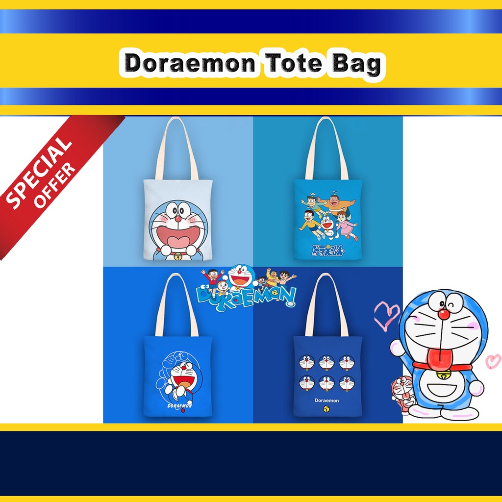 Doraemon Tote Bag/School Bag/Sports Bag/Baby Bag/Shopping Bag/Canvas ...