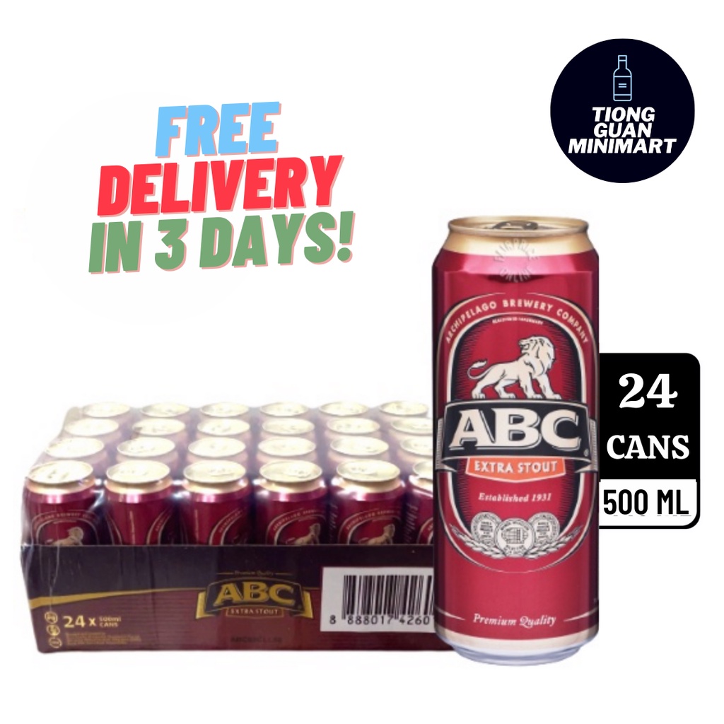 ABC Extra Stout Can 24 x 500ml ( BBD : DEC 2023) | Shopee Singapore