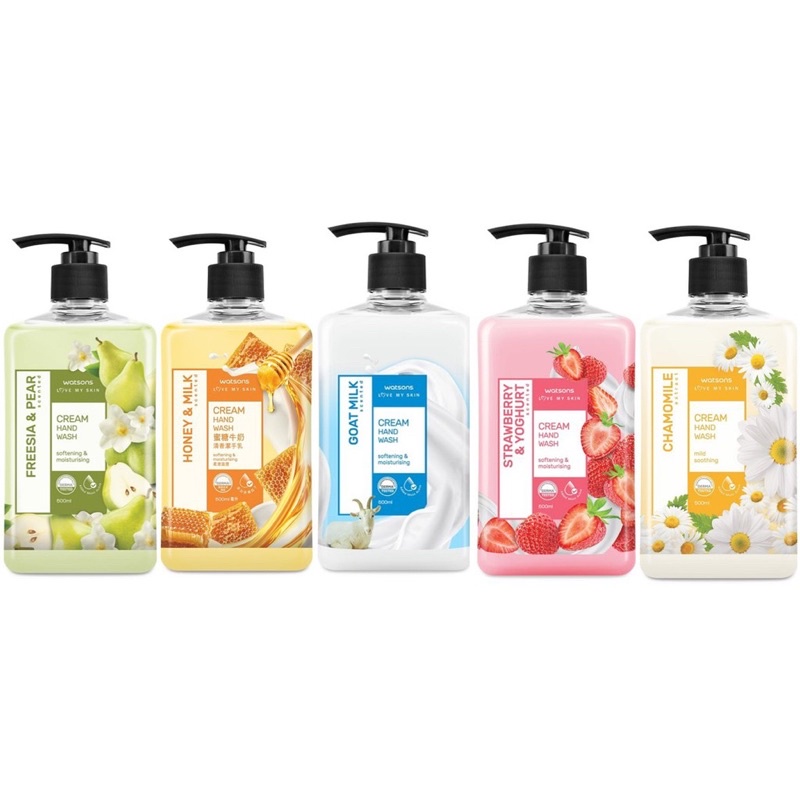 Watsons Assorted Cream Hand Wash 500ml | Shopee Singapore