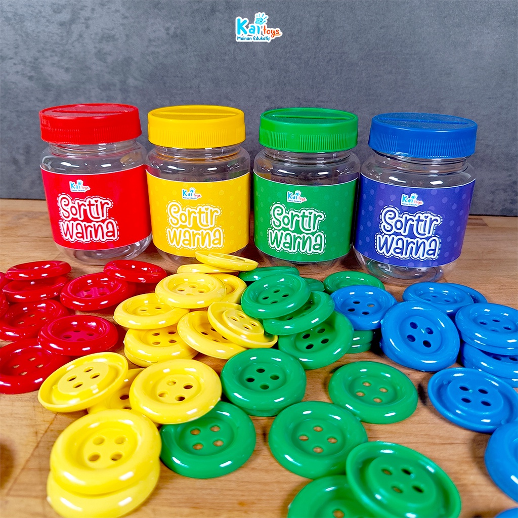 Sorting Buttons / Sorting Pompoms / Sorting Color / Montessori ...