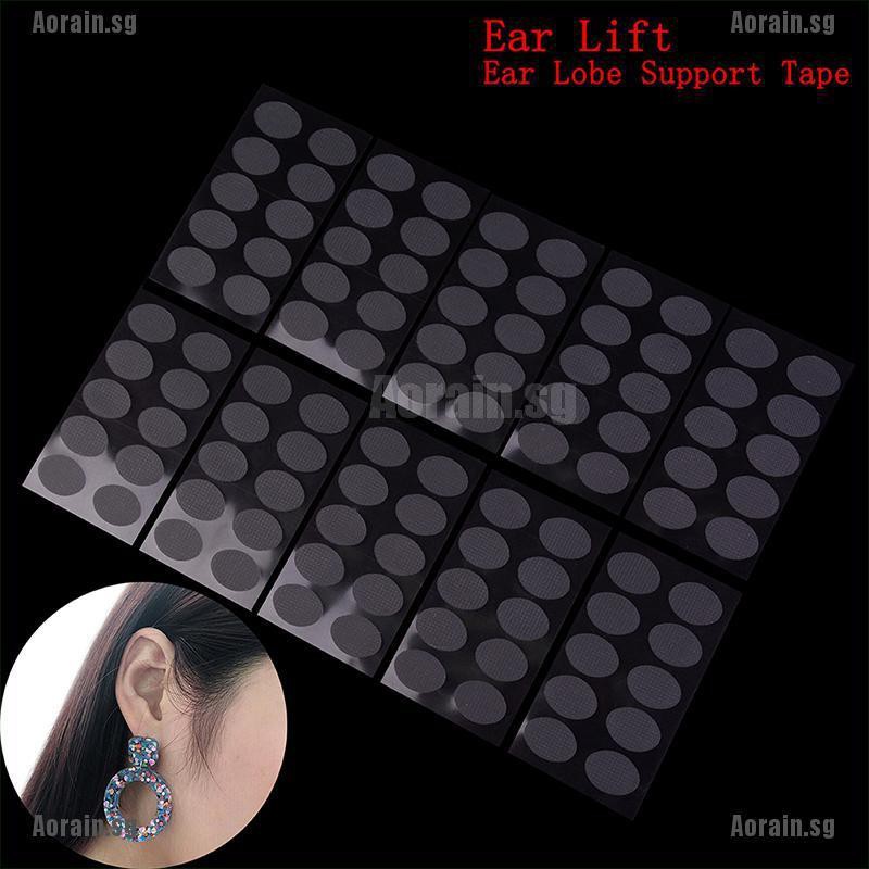 JJ 100Pcs Ear lobe tape invisible lift support prevent stretched or ...