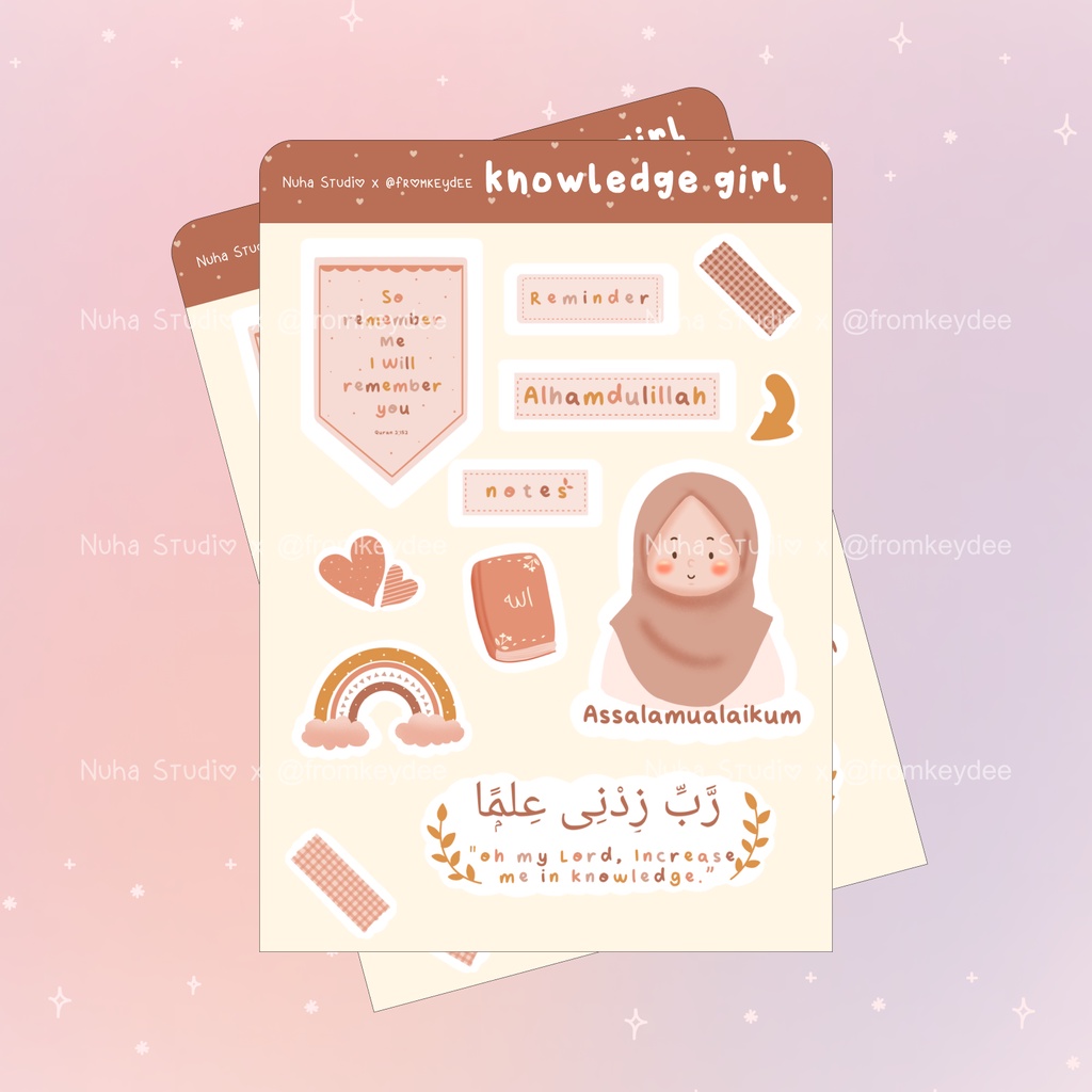Sticker by Fromkeydee | Knowledge Girl Muslim Islam Two Ilma ...
