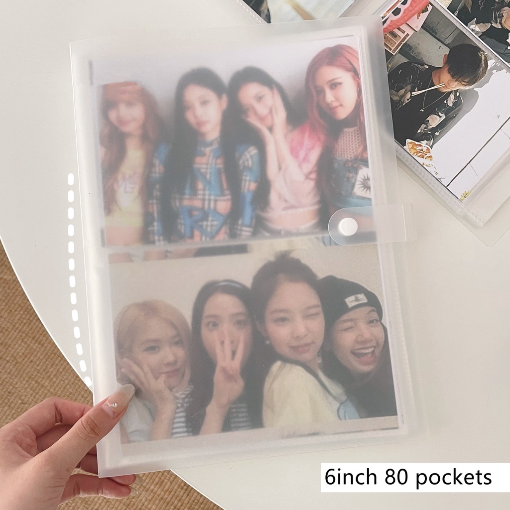 80/160/240 Pockets Clear Photo Album Multi-Size Idol Photocards ...