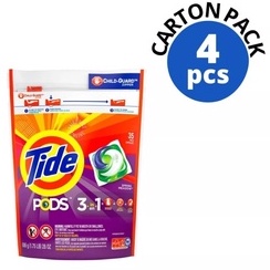[Bundle of 4] Tide Liquid Laundry Detergent Pods Carton 4 x 35 per pack ...