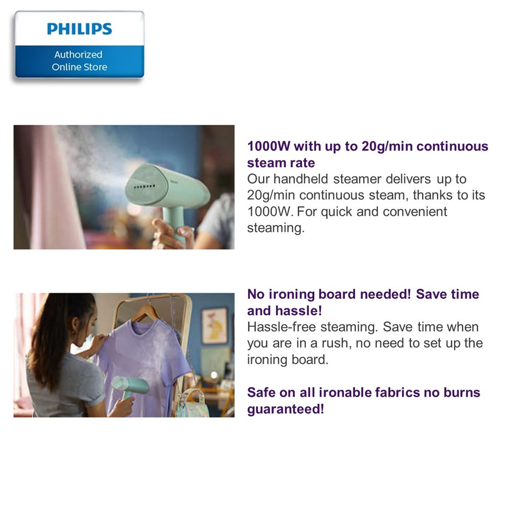 【Ready Stock in SG】Philips Handheld 1000W Garment Steamer | Foldable ...