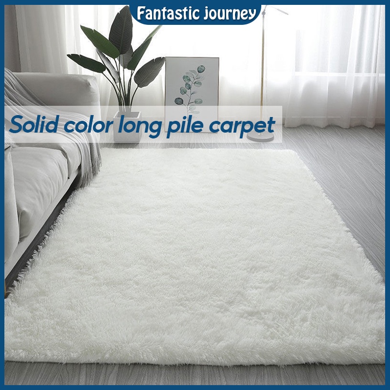 Big Size Carpets Solid Fluffy Ins Home Decor Bedroom Carpet Anti-slip ...