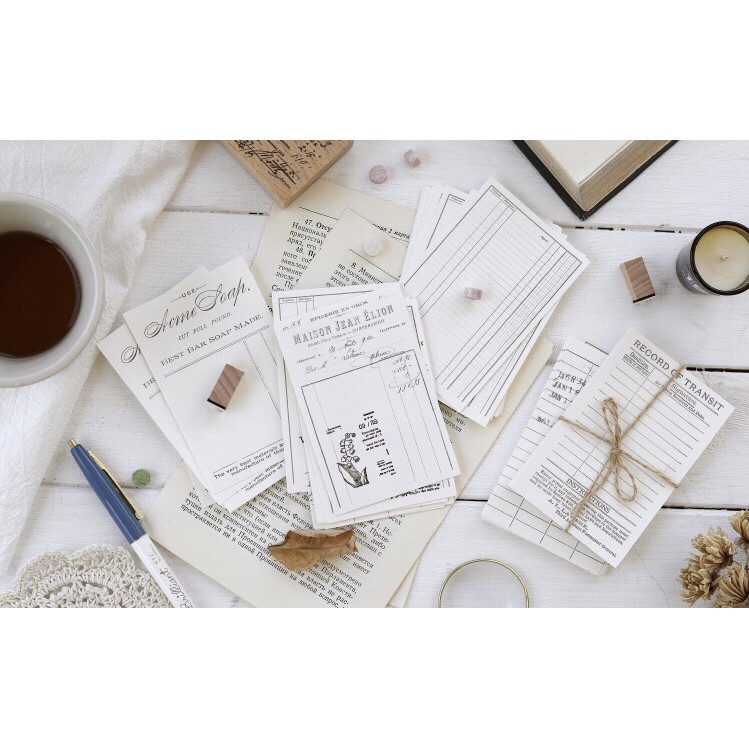 Vintage Memo Sheet Background Paper Journal Bujo Decoration 记录卡便签 手帐素材 ...
