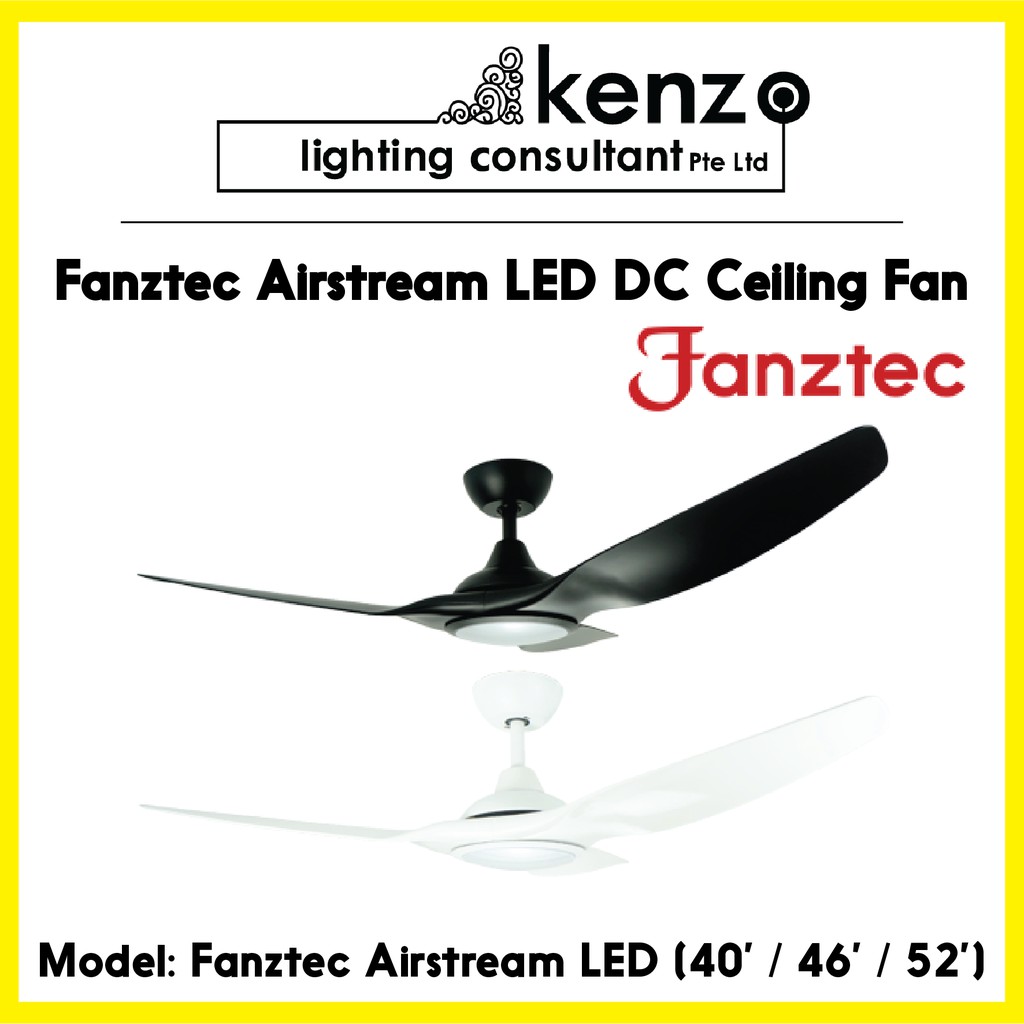 Fanztec Airstream LED ( 40’/46’/52′ ) DC Ceiling Fan | Shopee Singapore