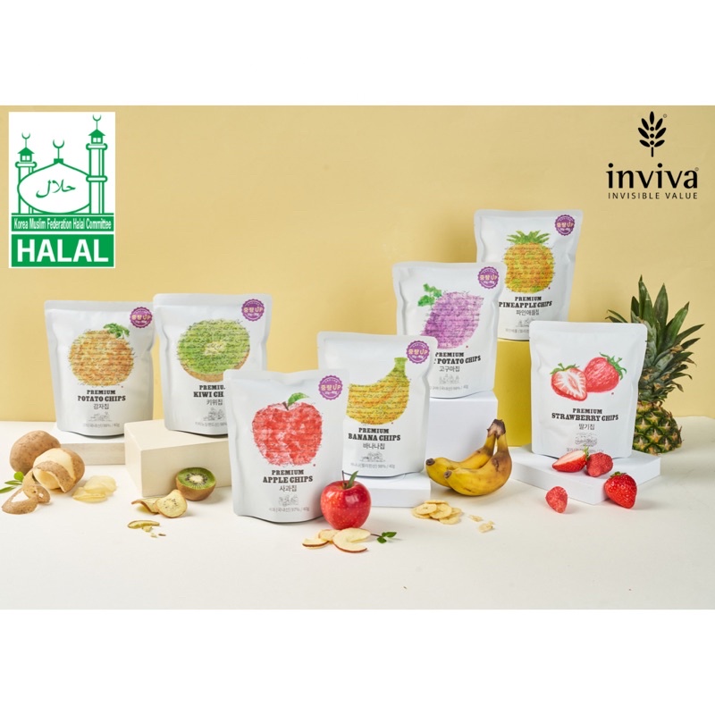 (Halal) INVIVA Premium Fruit & Vegetable Chips 12g-40g | Shopee Singapore