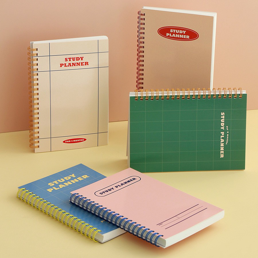 Basic STUDY PLANNER for 4months - diary scheduler organiser organizer ...