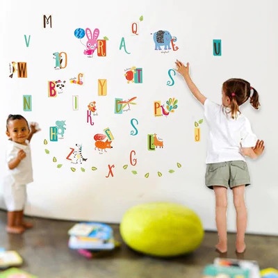 Walplus Kids Learning Education Alphabet A-Z Wall Decals 30x60cm ...