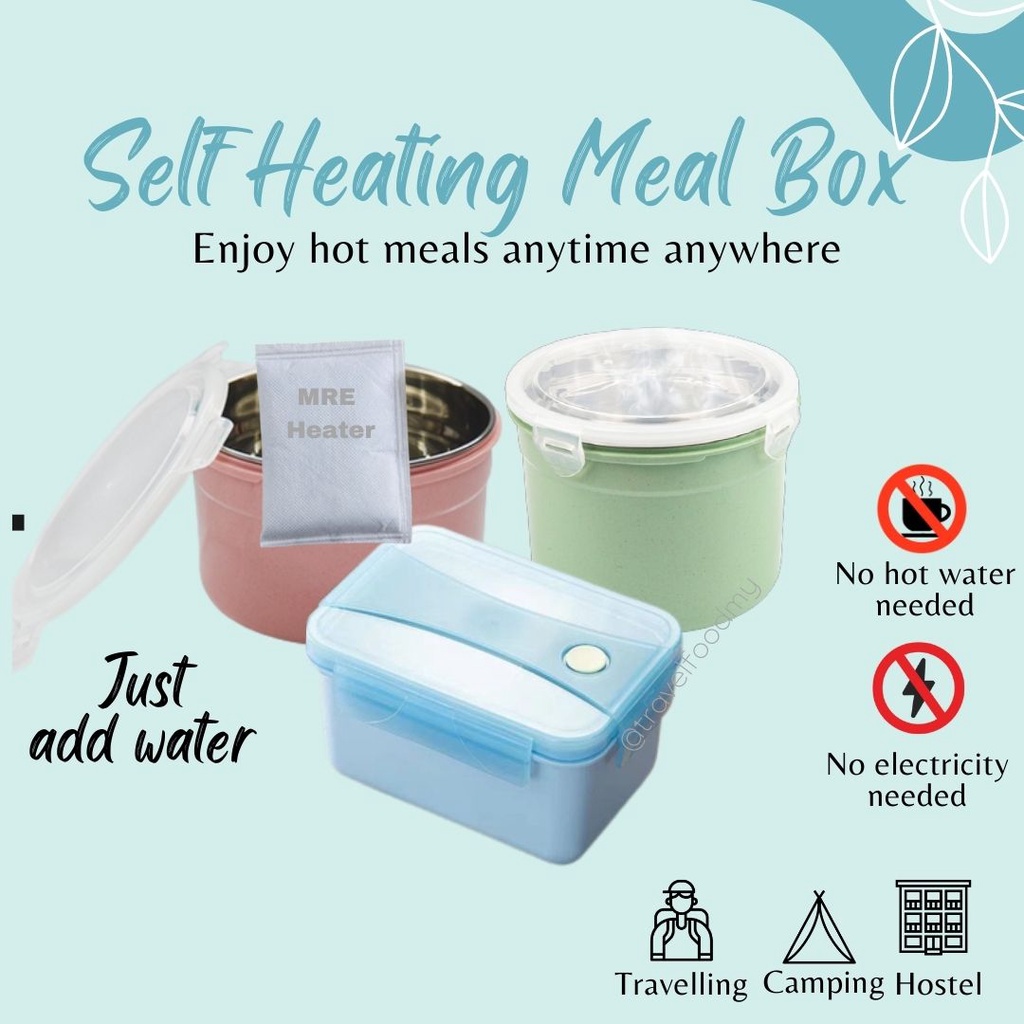 Self Heating Meal box Tupperware Good Quality Food Warmer Flameless ...