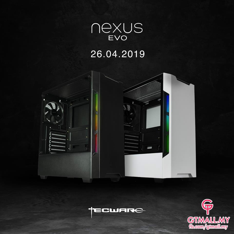 TECWARE NEXUS EVO ARGB TG ATX GAMING CASE - WHITE/BLACK (Ready Stock ...