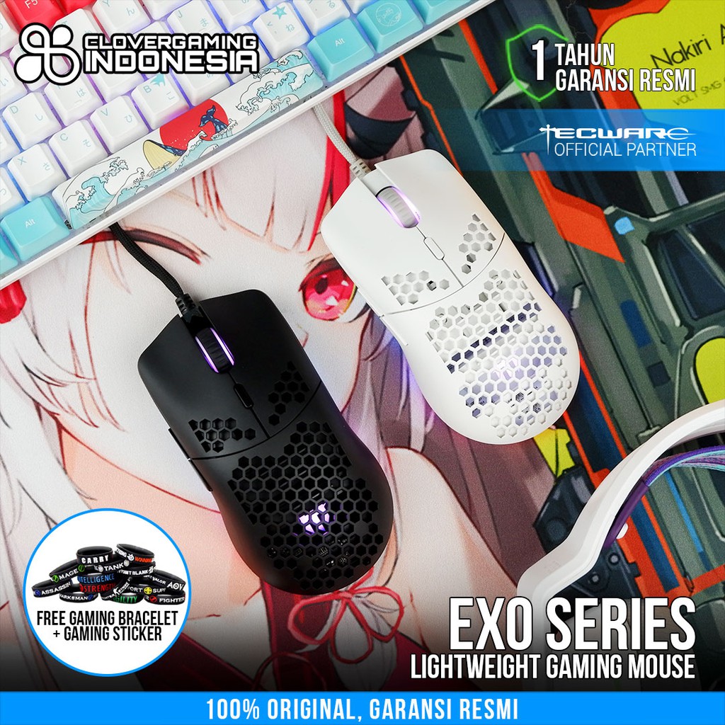 Exo LITE EXO PLUS EXO ELITE RGB Honeycomb Design Light Weight Gaming ...