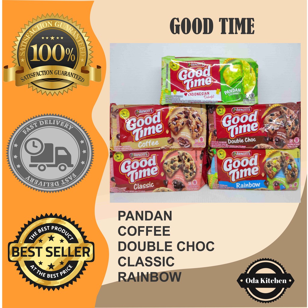 GOOD TIME COOKIES CHOCOCHIPS DOUBLE CHOC RAINBOW CLASSIC COFFEE PANDAN ...
