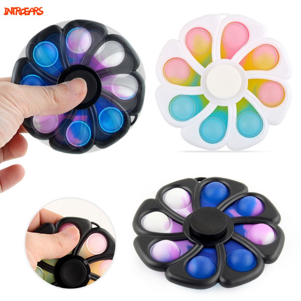Fidget Toys Simple Dimple Squishies Stress Relief Hand Fidget Spinner ...