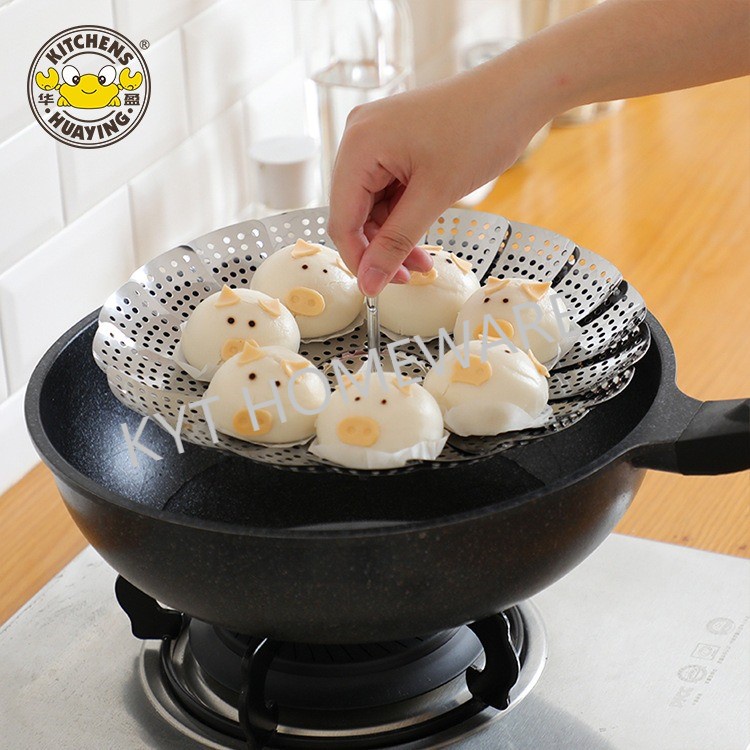 🔥SG LOCAL STOCK🔥 Multi-purpose Foldable Stainless Steel Steamer Rack ...