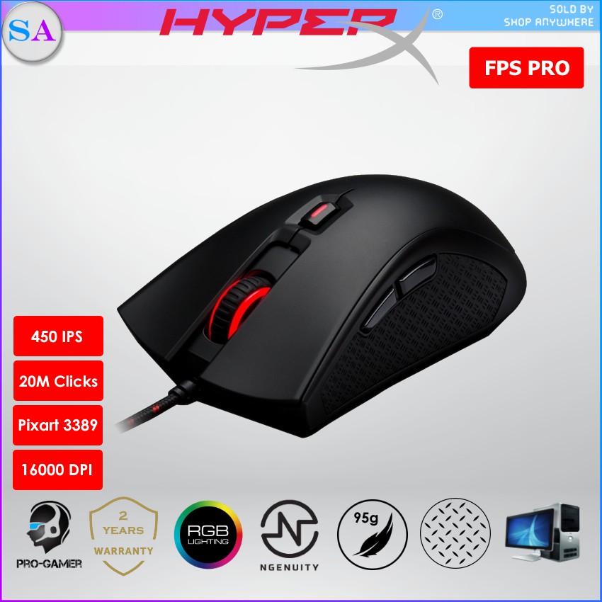 HYPERX PULSEFIRE FPS PRO RGB WIRED GAMING MOUSE (HX-MC003B) | Shopee ...
