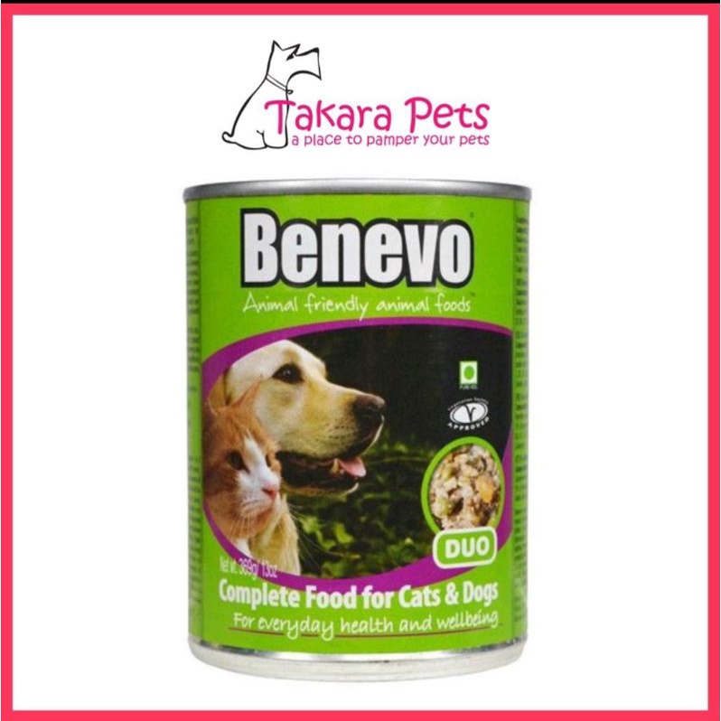 BENEVO Duo Complete Canned Food for Dog & Cat 354g (Vegan/ Vegetarian ...
