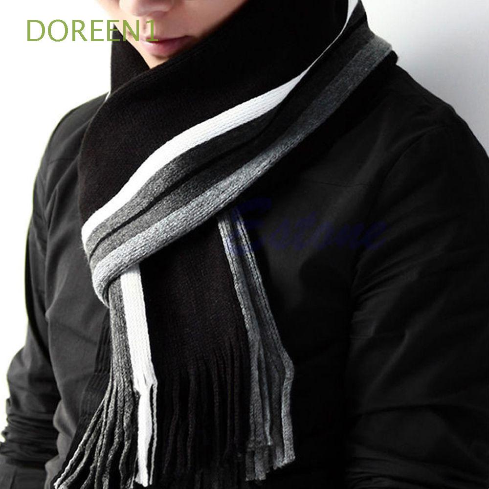 [READY STOCK] High Quality Fringed Muffler Fashion Designer Striped ...