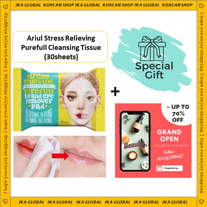 [Ariul] Stress Relieving Purefull Cleansing Tissue (30sheets) | Shopee ...