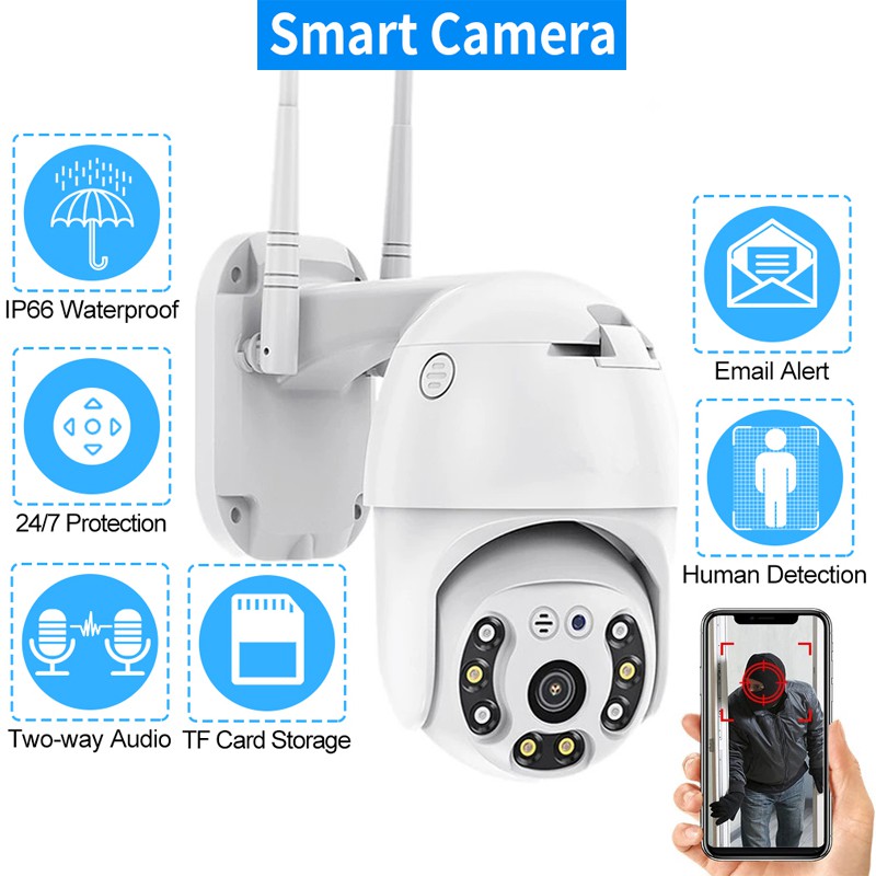 1080P Security Camera WIFI Outdoor PTZ Speed Dome Wireless IP Camera ...