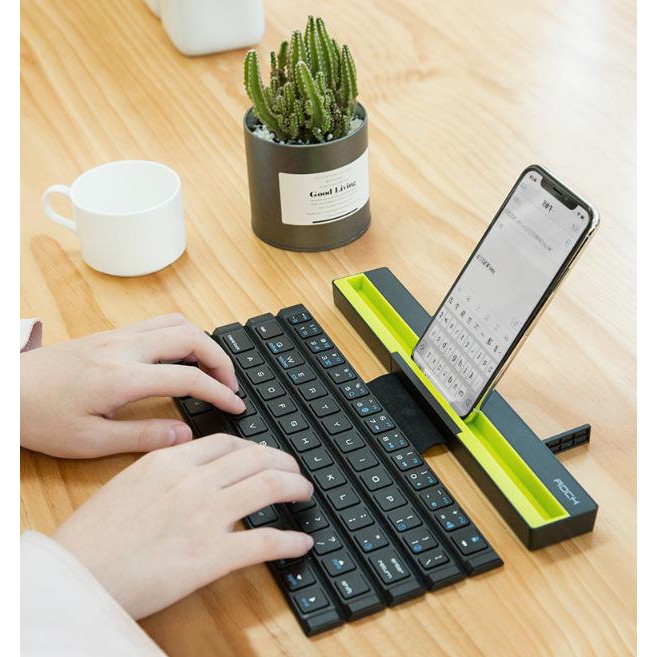 Portable Mini folding Bluetooth keyboard Foldable Wireless Keypad with ...