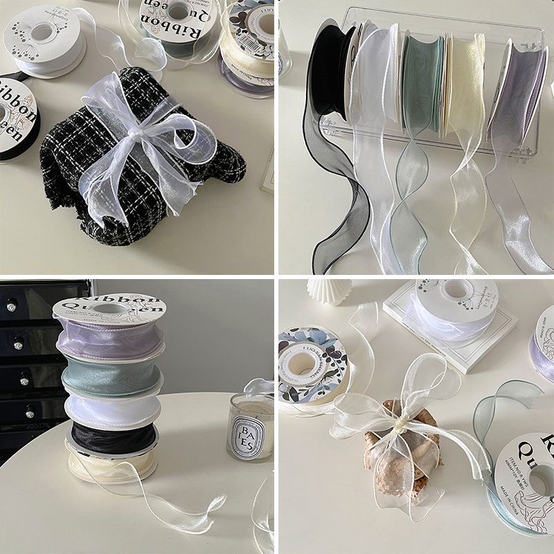 Korean Durable Wrapping Ribbon Simple Colorful Ribbons Flower Bouquet ...