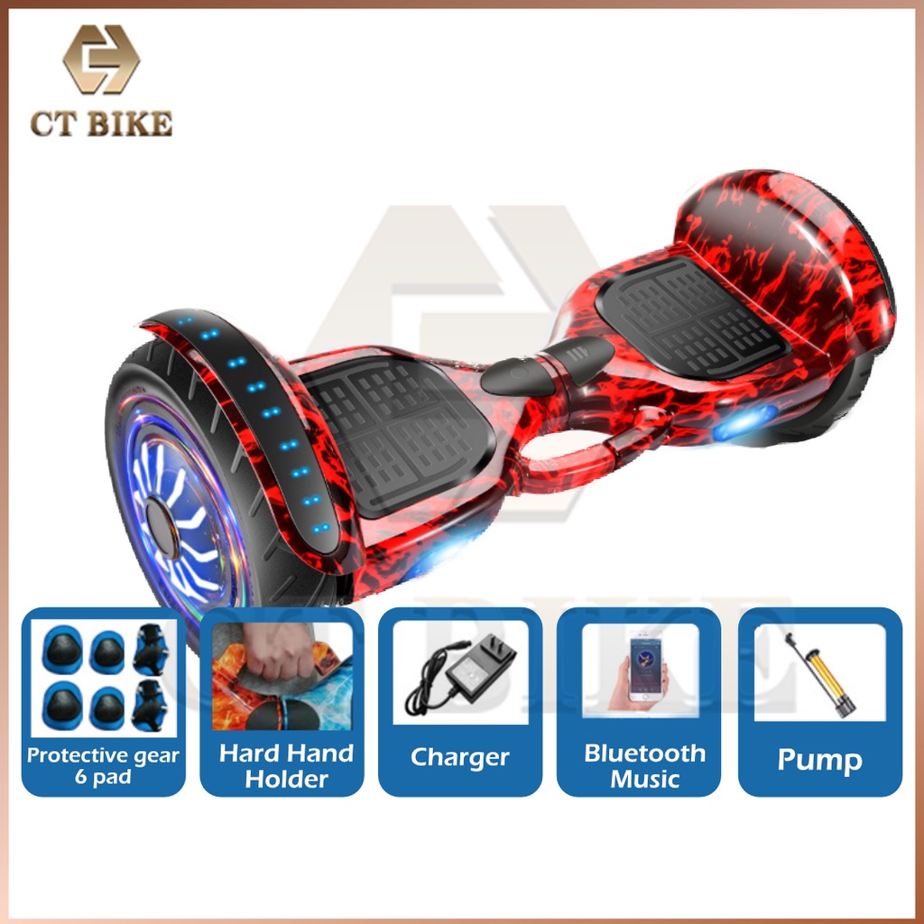 CT BIKE HOVERBOARD 10inch 36V Self Balancing - LED Wheel with Bluetooth ...