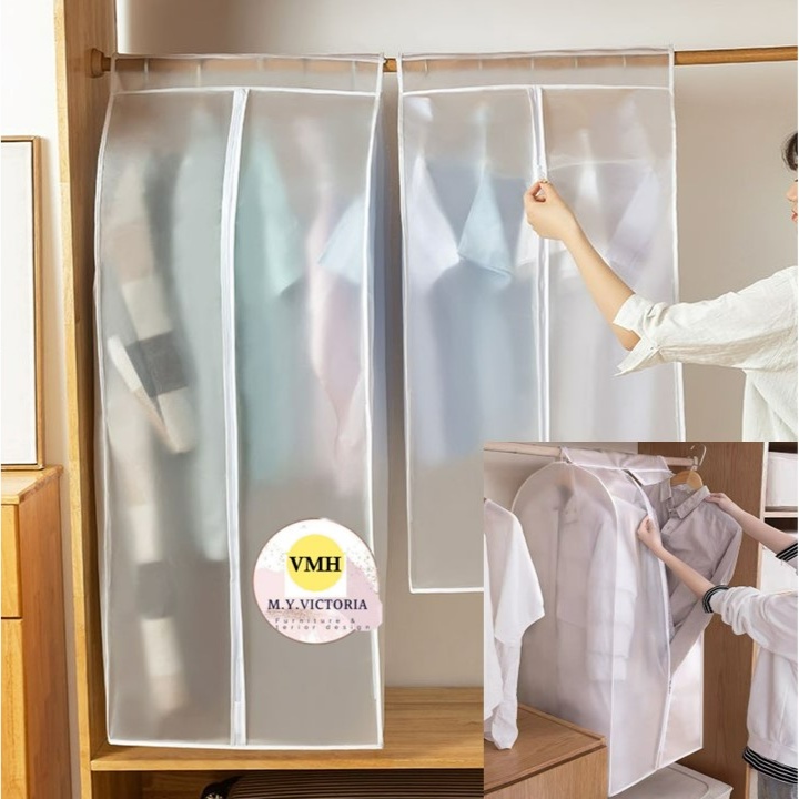 Cloth Cover Hanging Wardrobe Dust Cover Clothes Protector Clothes Rack ...