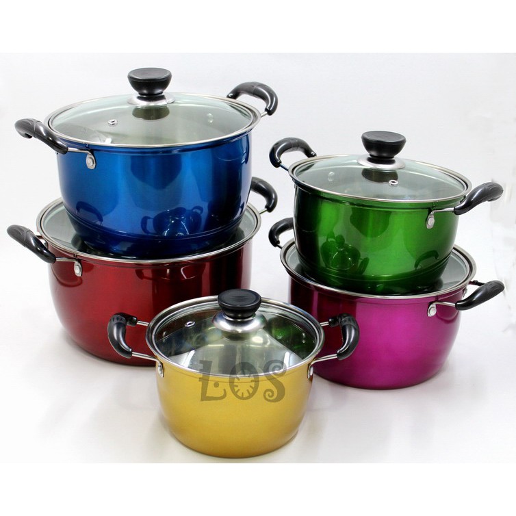 10pc Rainbow Pan Set (00142.01309) | Shopee Singapore