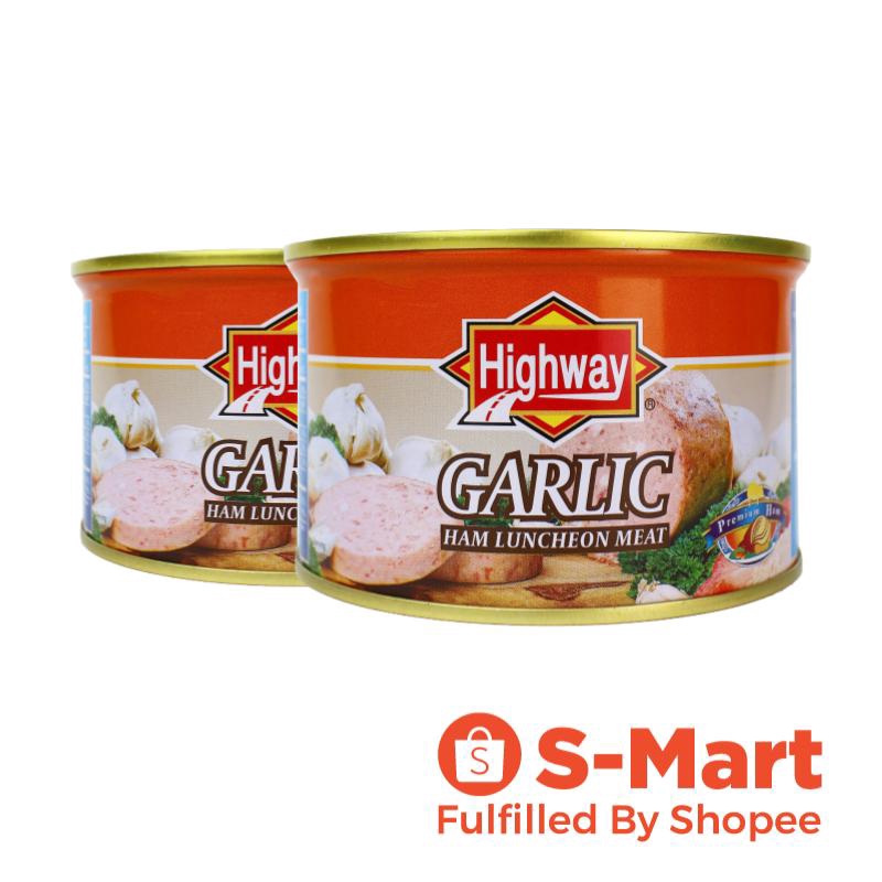 [Bundle of 2] Highway Ham Luncheon Meat Garlic Can Food 397g | Shopee ...