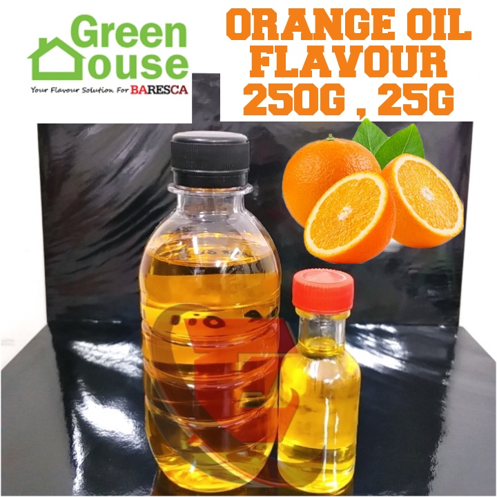 ORANGE OIL FLAVOUR REPACKING (GREENHOUSE) 200G | 25G | HALAL | Shopee ...