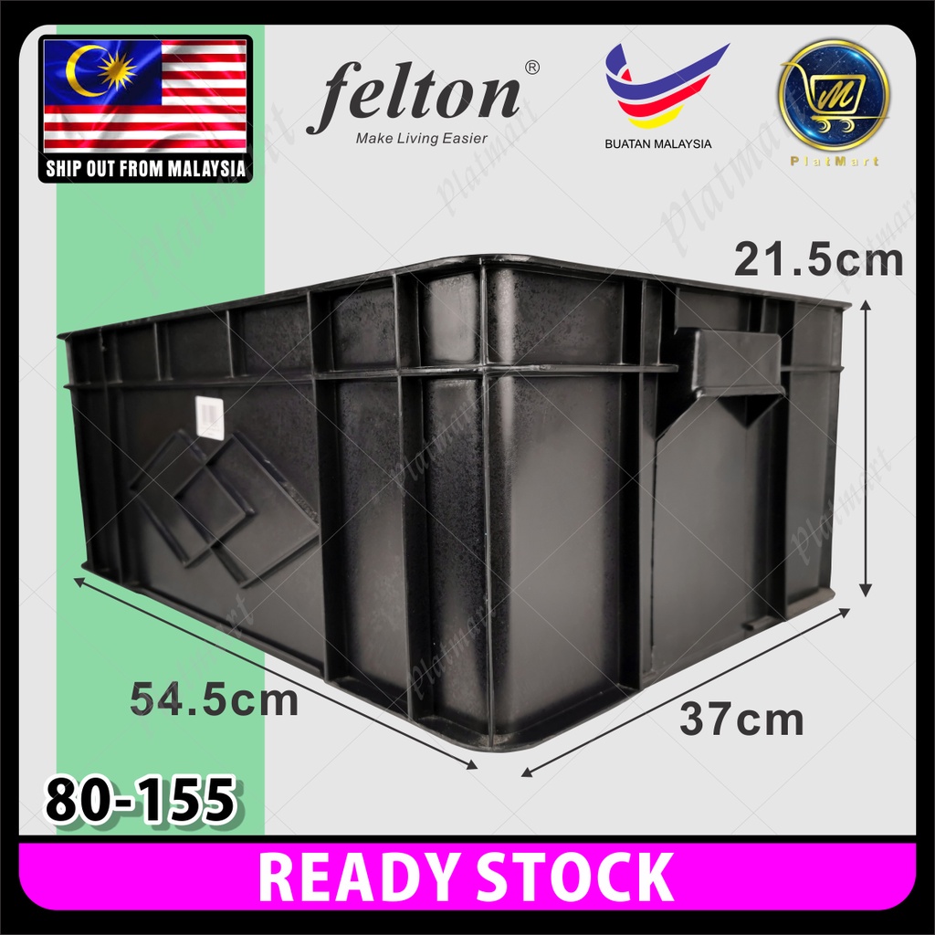PlatMart - FELTON Industrial Stackable Basket Container Storage Box ...