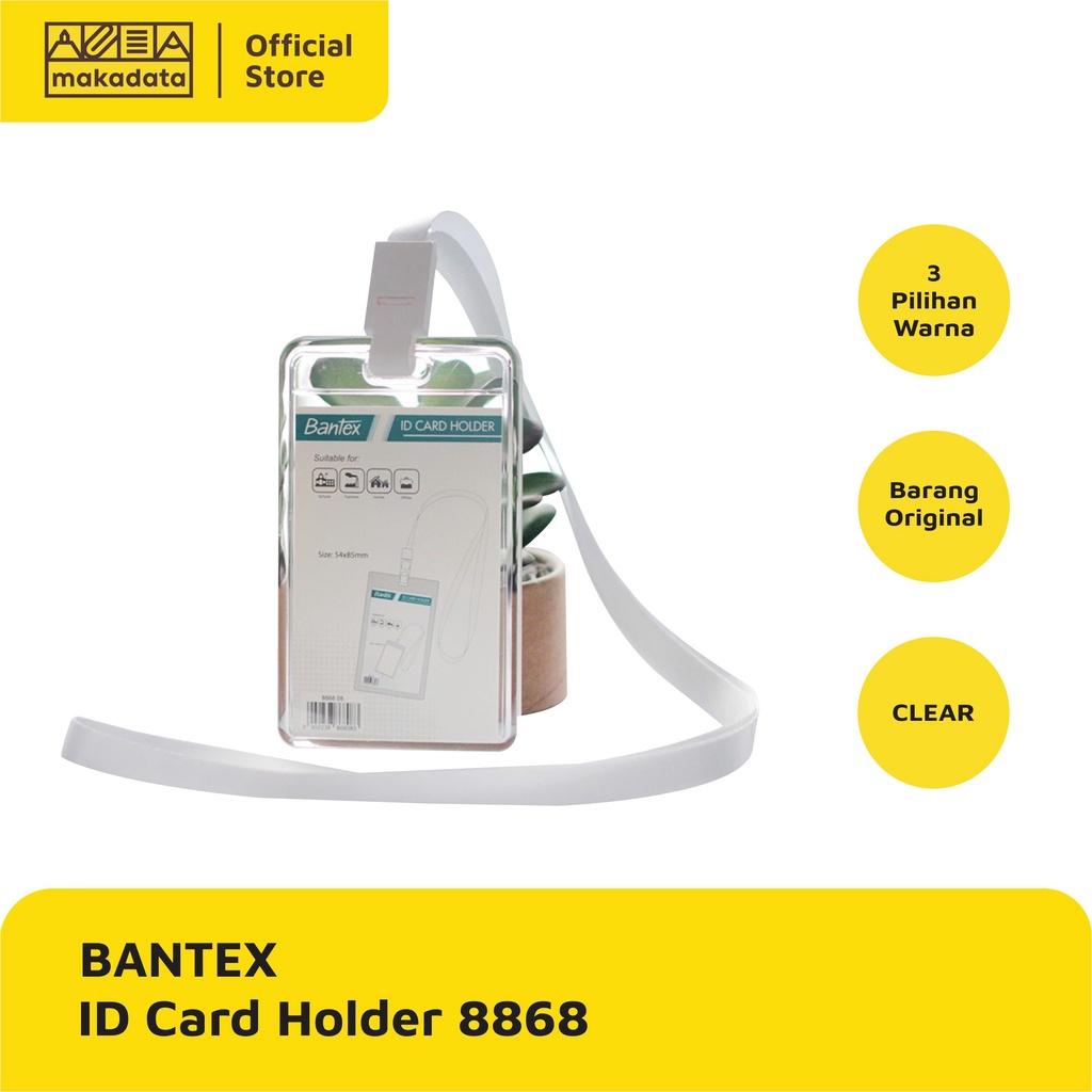 Name TAG | Bantex 8868 TRANSPARENT ACRYLIC LANYARD ID CARD | Shopee ...