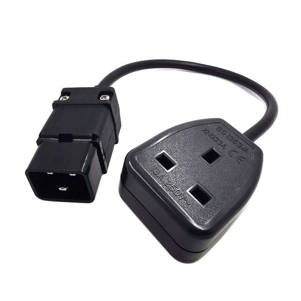 IEC 320 C20 Male Plug To UK Female Socket Power Rewireable Cord, 3G1 ...