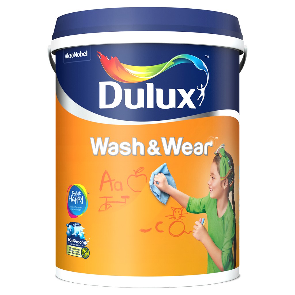Dulux Paint Wash and Wear Emulsion Paint 5L/18L Washable - Low Sheen ...