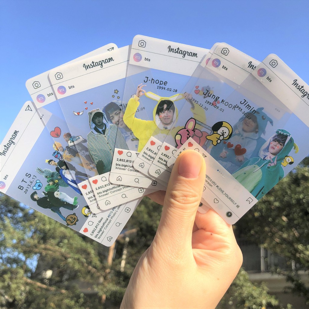 7X KPOP Transparent PVC Cards Cute Pajama Version Photo | Shopee Singapore