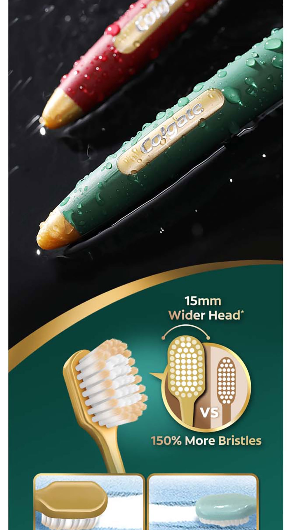 Colgate Easy Comfort Wide Head/Charcoal Spiral Super Soft Toothbrush 4s ...