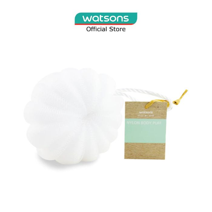 WATSONS Nylon Body Puff White 50g 1s | Shopee Singapore
