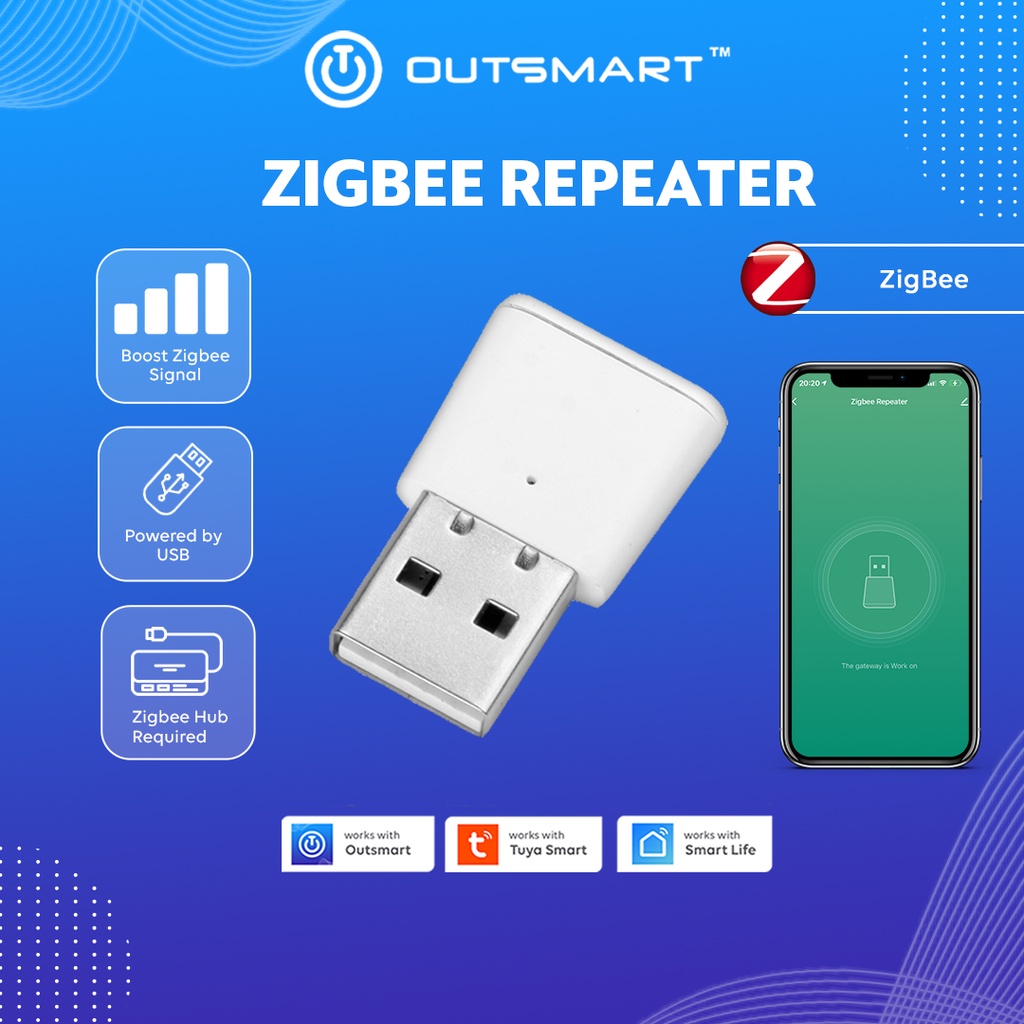 Outsmart ZigBee Signal Repeater Zigbee Booster Amplifier USB Extender ...