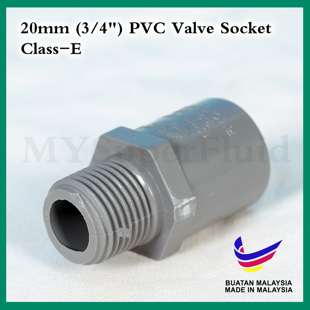 (5pcs) PVC Fitting Valve Socket (1/2")15mm OR (3/4") 20mm | Shopee ...