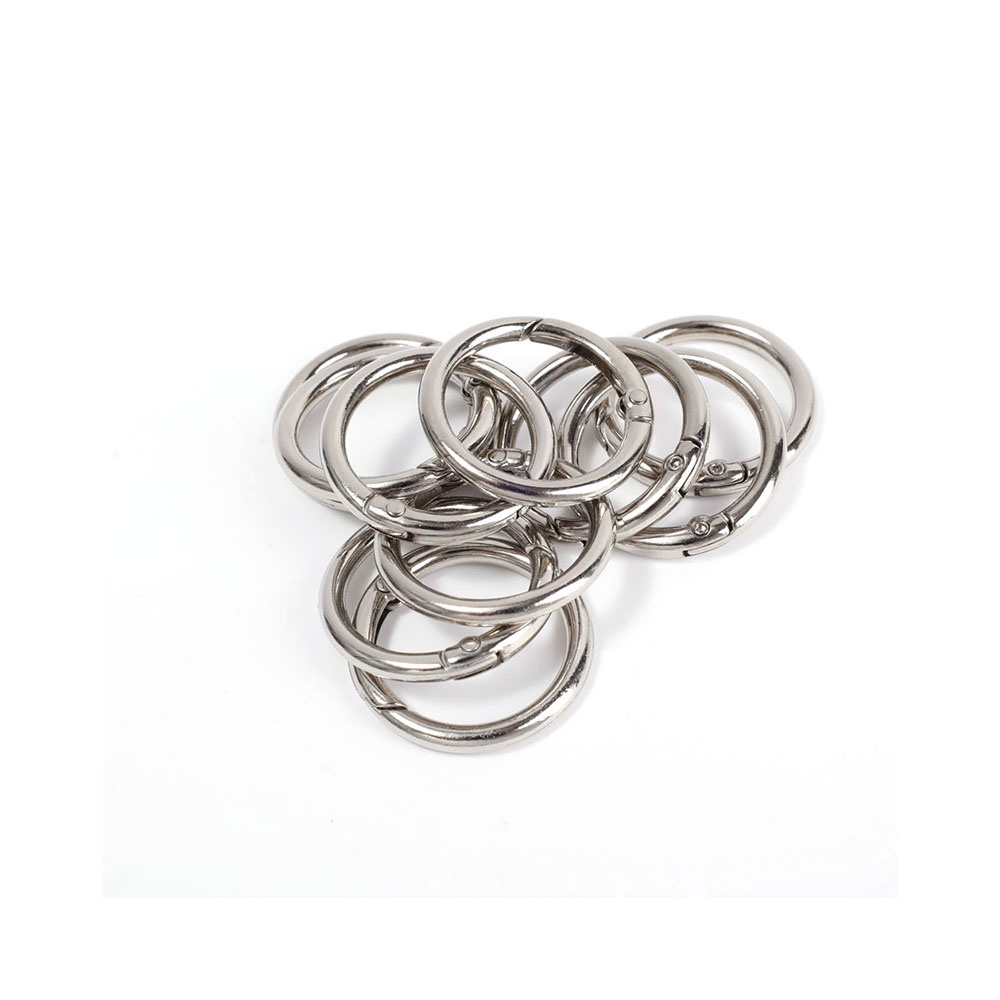 10Pcs/Pack Metal Ring Shaped Spring Clasps Hook Accessories Openable ...