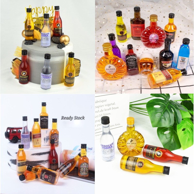 Father's Day Birthday Decoration Alcohol Liquor Bottle Cake Topper ...