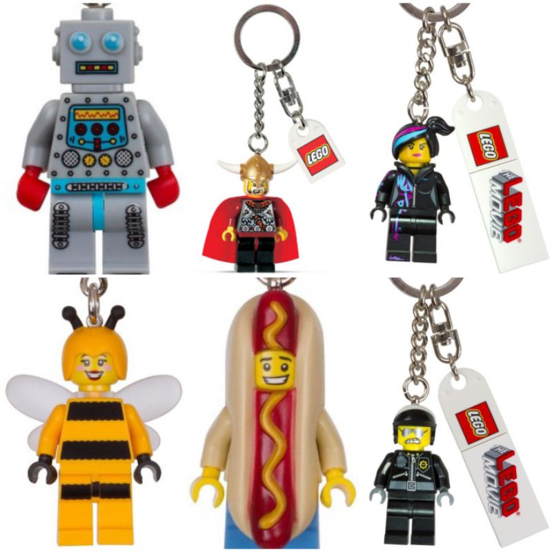 Keychains Minifigures Lego: Viking Penguin Monkey Bumblebee Hotdog ...