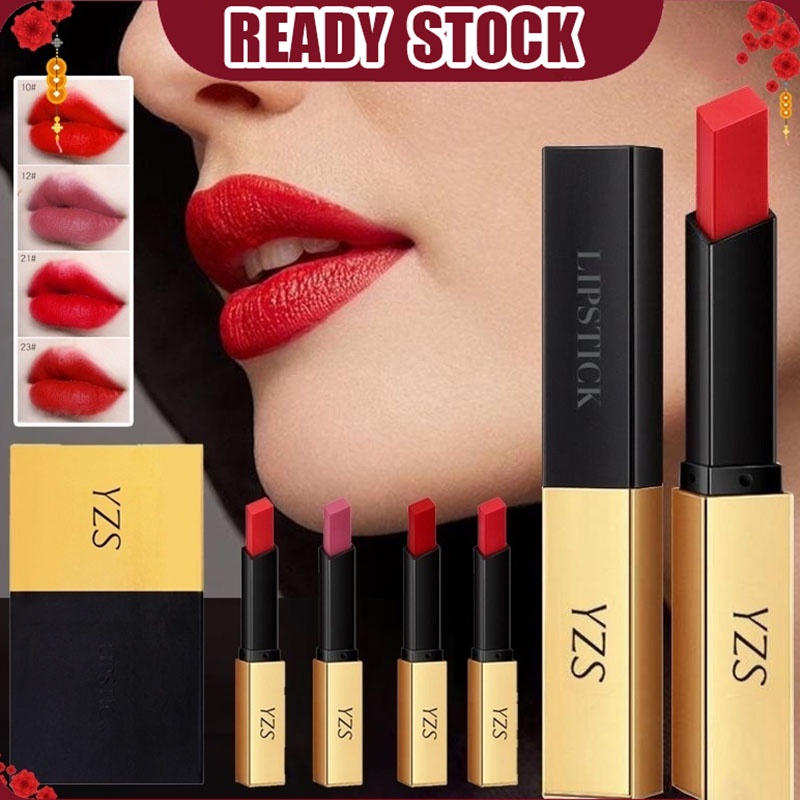 YZS Small Gold Bar Lipstick Moisturizing Matte Texture Long-lasting ...