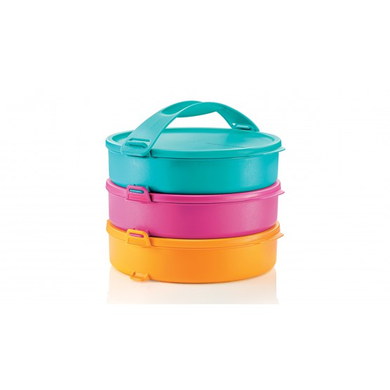 TUPPERWARE TWO TIERS CLICK TO GO (880ML) / TIFFIN MODERN | Shopee Singapore