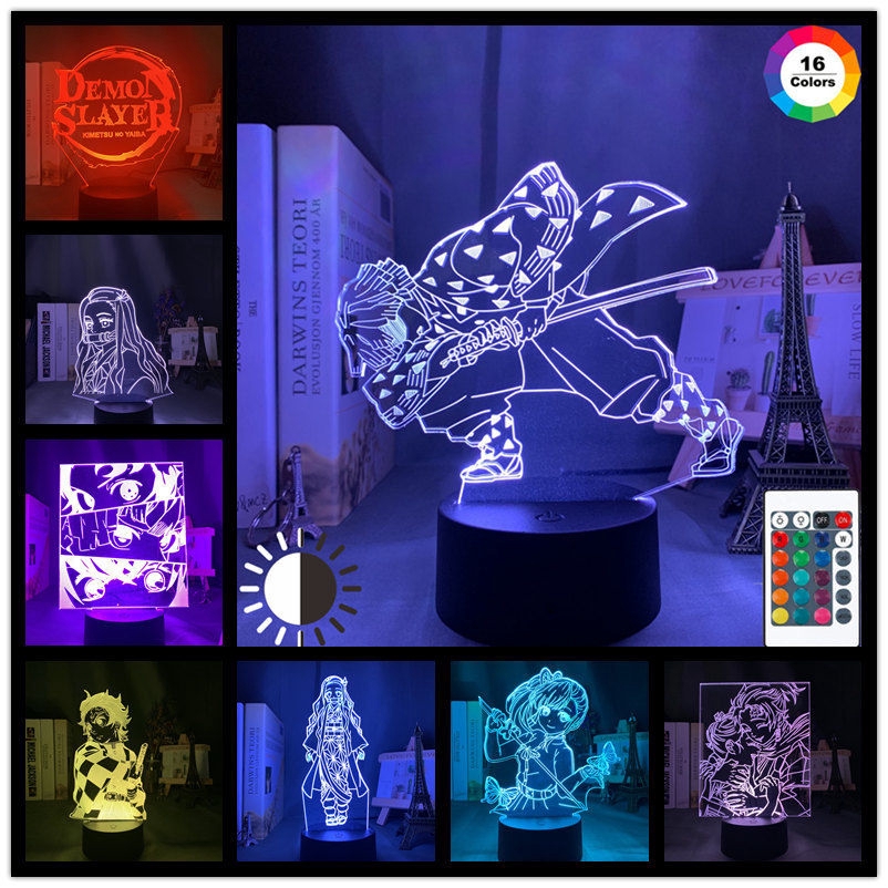 Demon Slayer Agatsuma Zenitsu Night Light Bedroom Decor LED Colorful ...